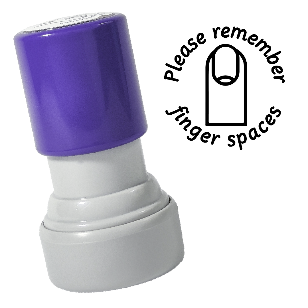 Finger Spaces Stamp – My Teacher Says